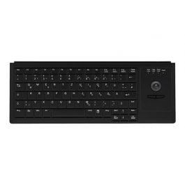INDUSTRY 4.0 COMPACT ULTRAFLAT TRACKBALL KEYBOARD USB BLACK | Converge UK