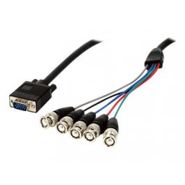 StarTech.com 6 ft. (1.8 m) VGA to BNC Cable - HD15 VGA to 5 BNC ...