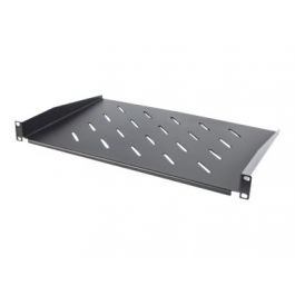 19IN CANTILEVER SHELF 1U 300MM- VENTED BLACK | Converge UK