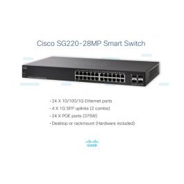 Cisco 220 Series SG220-28MP - switch - 28 ports - Managed - rack ...