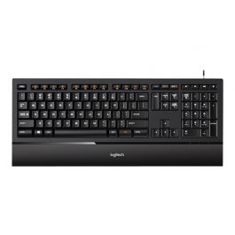 Logitech Illuminated K740 - keyboard - Russian - orange, classic black ...