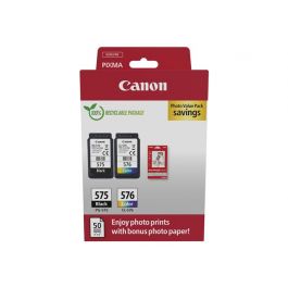 Canon PG-575/CL-576 Photo Paper Value Pack - 2-pack - black, colour ...